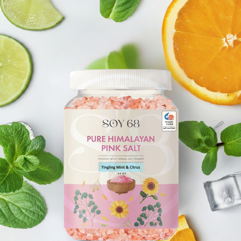 Bath Soak: PURE HIMALAYAN PINK SALT (0.5 Gal/Jar) – Soy 68 Candle